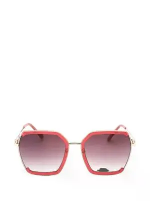 Guess Oversized Geometric-frame Sunglasses - Red