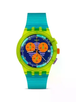 SWATCH Chronograph Watch With Dial - Blue