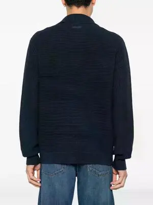 Calvin Klein Ribbed-knit Polo Sweater
