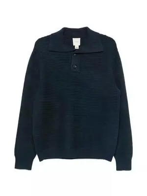 Calvin Klein Ribbed-knit Polo Sweater - Blue
