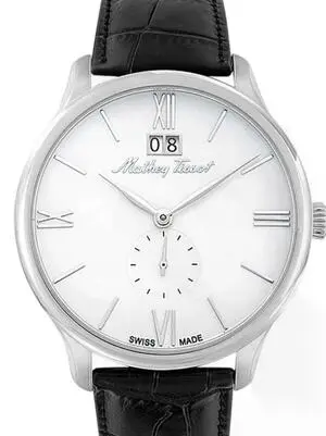 MATHEY TISSOT Stainless Steel Leather Strap Watch