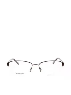 LIZ CLAIBORNE Half-rim Rectangle-frame Glasses - Red