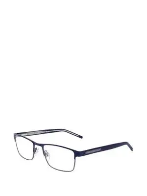 Tommy Hilfiger Matte-finish Rectangle-frame Glasses - Blue