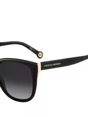 Carolina Herrera Oversized Frame Sunglasses With Gold-tone Hardware