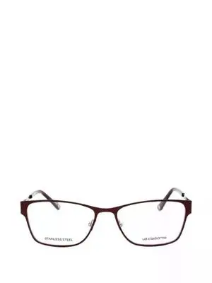 LIZ CLAIBORNE Rectangle-frame Glasses - Red