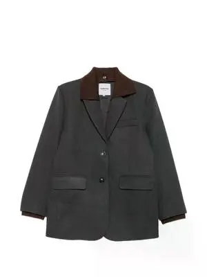 LA PISCINE Notched Lapel Single-breasted Jacket - Grey