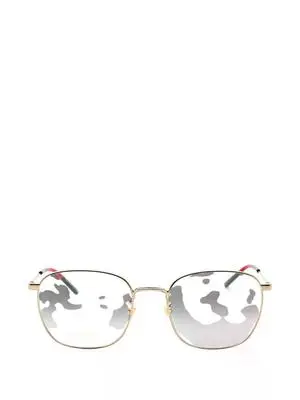Gucci Geometric-frame Glasses - Gold