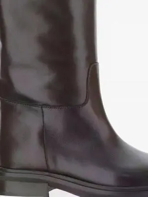POEVE Buckled Leather Knee-high Boots