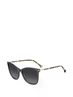 Carolina Herrera Tortoiseshell-effect Cat-eye Sunglasses - Black