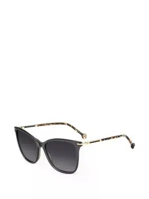 Carolina Herrera Tortoiseshell-effect Cat-eye Sunglasses - Black