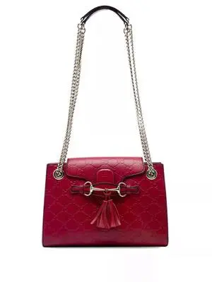Gucci 2016-2026 Small Guccissima Emily Shoulder Bag - Red
