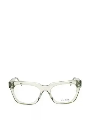 Guess Geometric Full Rim Eyeglasses - Green