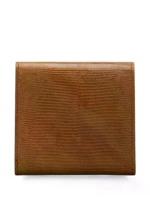 AMI Paris Lizard-embossed Paris Paris Leather Compact Wallet