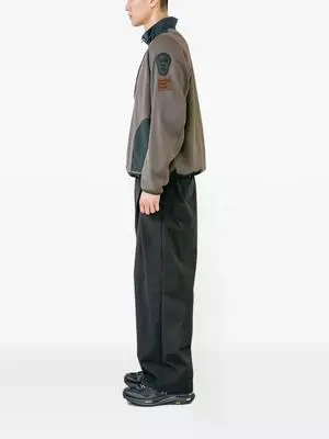 YOSHIOKUBO Ripstop-panelled Quarter-zip Jacket - Brown