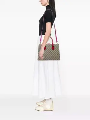 Gucci 2016-2026 Gg Supreme Convertible Top Handle Bag Satchel