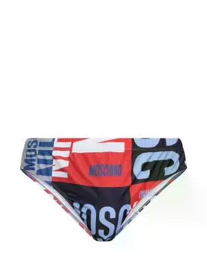 Moschino Logo-print Swim Briefs - Black