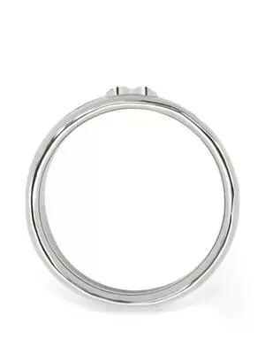 AMI Paris Brass Ring With Hammered De Coeur
