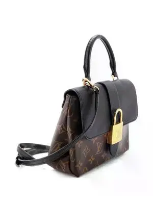 LOUIS VUITTON Locky Handbag Monogram Canvas With Leather Bb Satchel