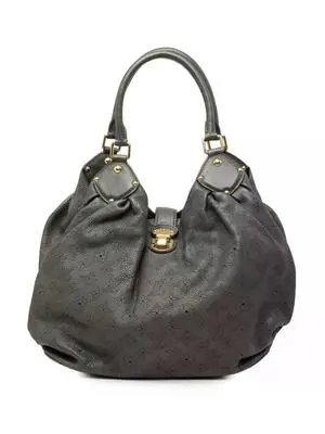 LOUIS VUITTON 2010 Monogram Mahina L Hobo Bag - Grey