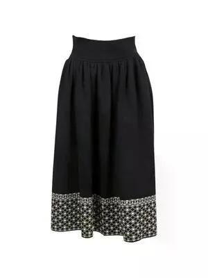 Saint Laurent 1990s Rive Gauche Knitted Midi Skirt