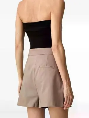 MORGAN Wrap-style Gold-tone-buckle Shorts