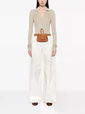 Gucci Calfskin Bamboo 1947 Belt Bag - Brown