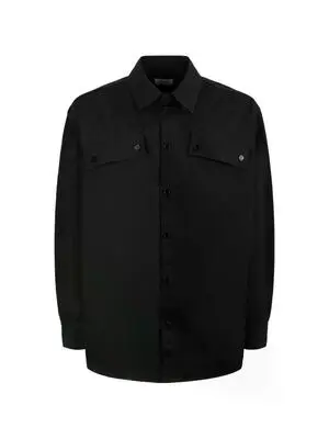 Off-White Logo-print Button-up Overshirt - Black
