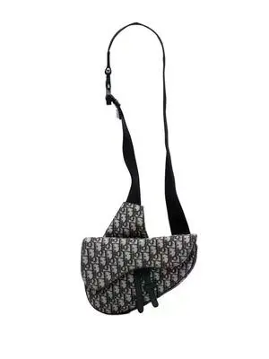 Dior 2020 Oblique Canvas Saddle Crossbody Bag