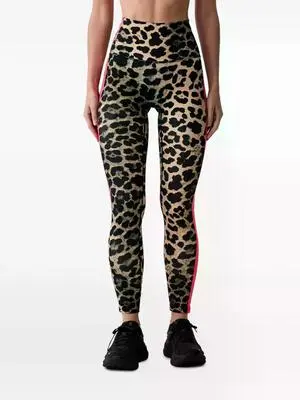 P.E Nation Leopard-print Side-stripe Leggings