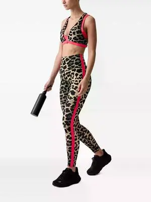 P.E Nation Leopard-print Side-stripe Leggings