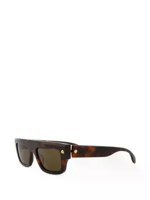 Alexander McQueen Tortoiseshell-effect Square-frame Sunglasses - Brown