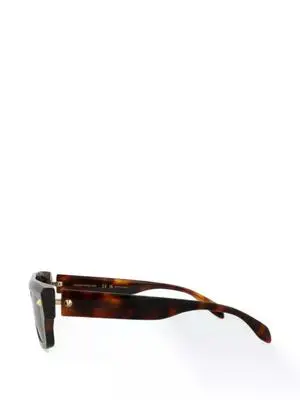 Alexander McQueen Tortoiseshell-effect Square-frame Sunglasses