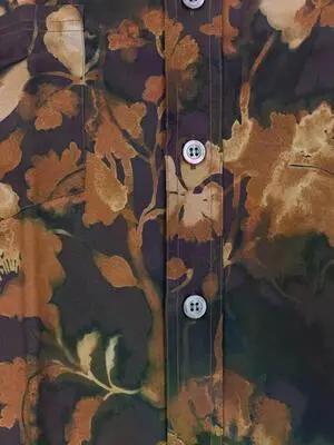 ON ME THE SHIRT Floral-pattern Pointed-collar Shirt