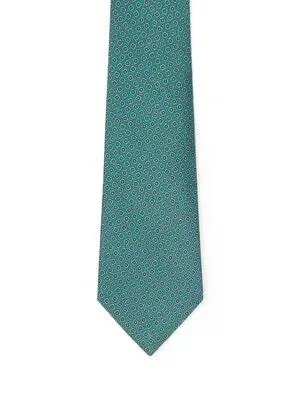 Kiton Geometric-print Silk Tie