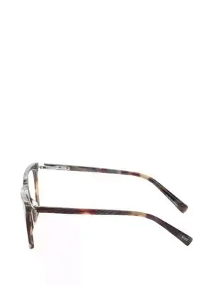 Tumi Tortoiseshell-effect Square-frame Eyeglasses
