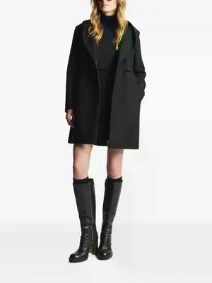FAY Gancio-fastening Hooded Coat - Black