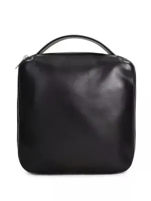Rick Owens Leather Wash Bag - Black