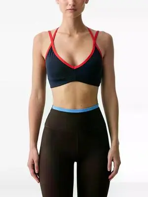 P.E Nation Paramount Logo-print Crossover-strap Sports Bra