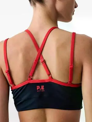 P.E Nation Paramount Logo-print Crossover-strap Sports Bra