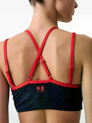 P.E Nation Paramount Logo-print Crossover-strap Sports Bra