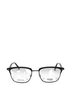 ELASTA Rectangle-frame Glasses - Black