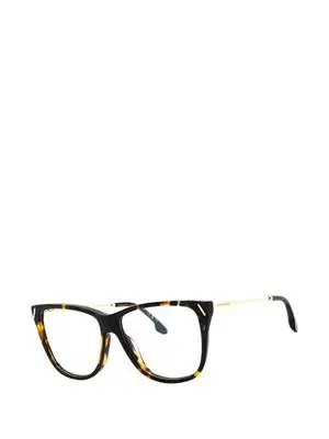 Victoria Beckham Tortoiseshell Effect Rectangle Frame Eyeglasses - Brown