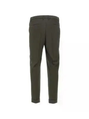 DEVORE INCIPIT Micro-texture Pleated Trousers - Green