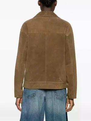 VICOLO Belted Biker Leather Jacket