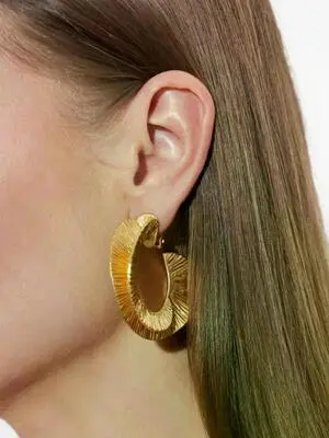 Cult Gaia Ren Hammered Hoop Earrings