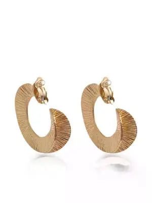 Cult Gaia Ren Hammered Hoop Earrings