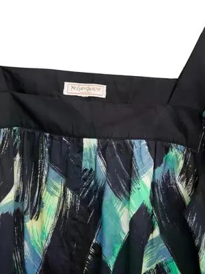 Saint Laurent 1990s Checkered Cotton Midi Dress