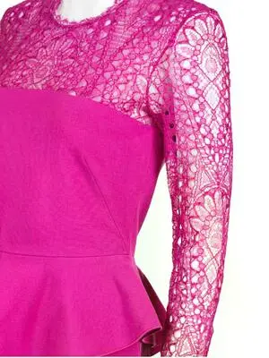 Emilio Pucci 2000s Peplum Lace Midi Dress