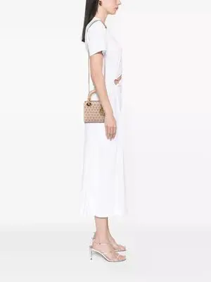 Dior 2020 Mini Suede Beaded Ribbon Lady Satchel