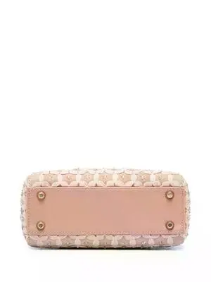 Dior 2020 Mini Suede Beaded Ribbon Lady Satchel